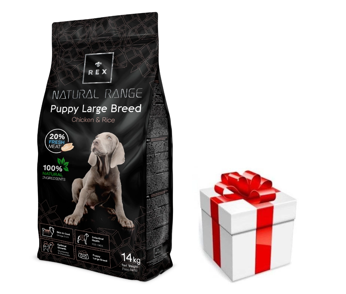 Rex Natural Range Puppy Large Breed Chicken & Rice 14kg + prekvapenie ...